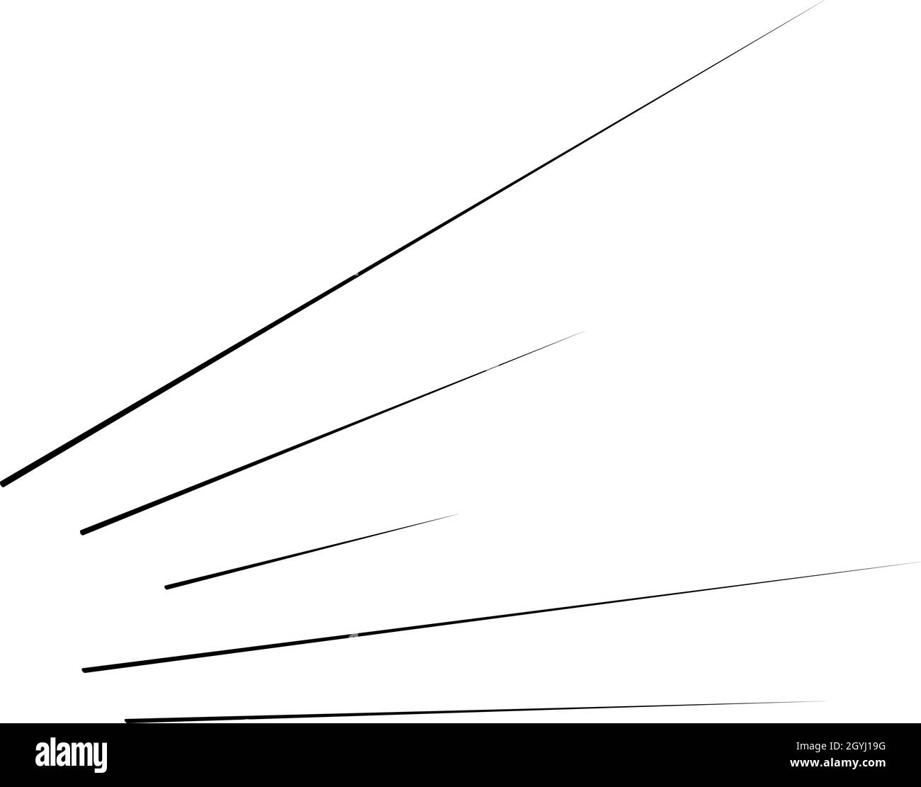 3D straight, parallel dynamic irregular lines, stripes element. Action ...