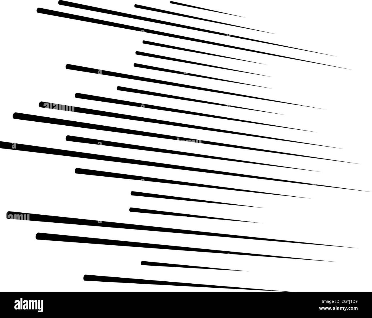 3D straight, parallel dynamic irregular lines, stripes element. Action ...