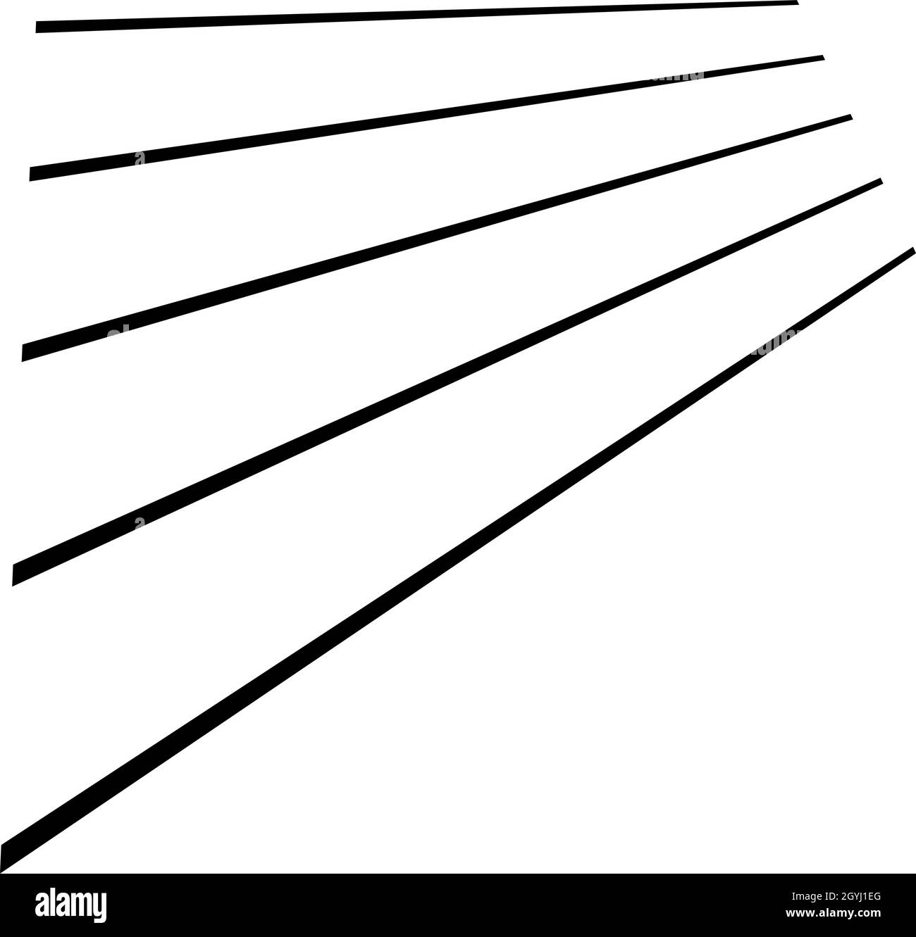 3D straight, parallel dynamic irregular lines, stripes element. Action ...