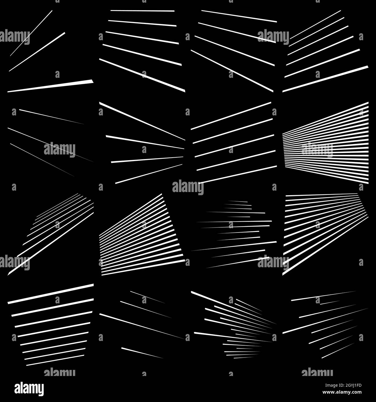3D straight, parallel dynamic irregular lines, stripes element. Action ...