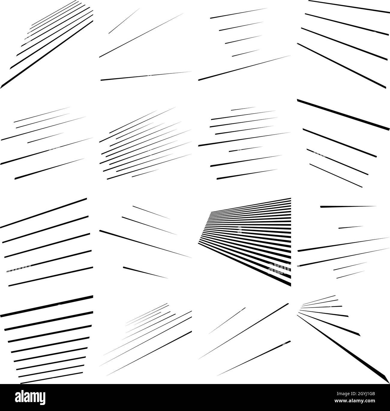 3D straight, parallel dynamic irregular lines, stripes element. Action ...