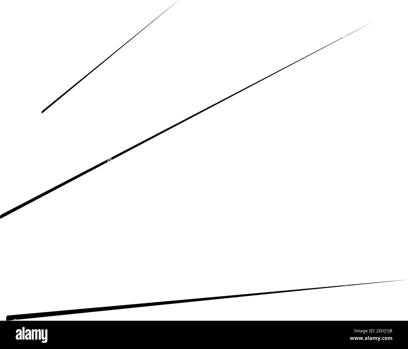 3D straight, parallel dynamic irregular lines, stripes element. Action ...