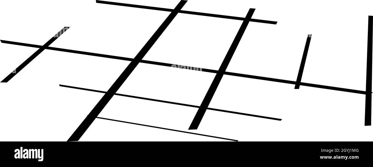3d spatial grid, mesh, grating and lattice abstract geometric shape ...