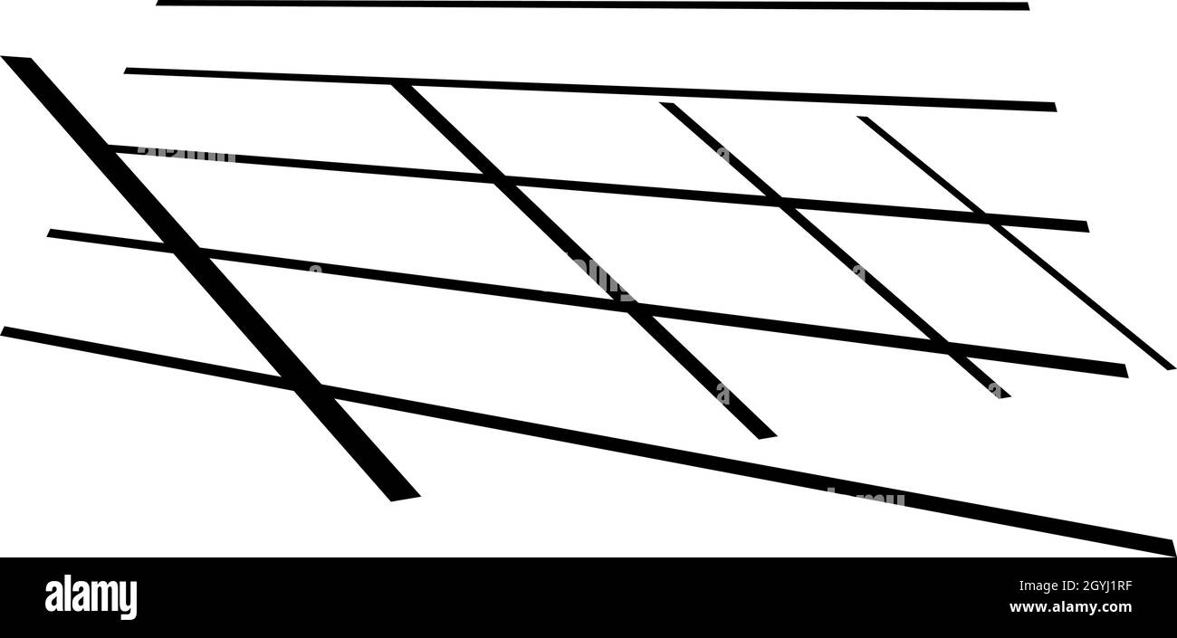 3d spatial grid, mesh, grating and lattice abstract geometric shape ...