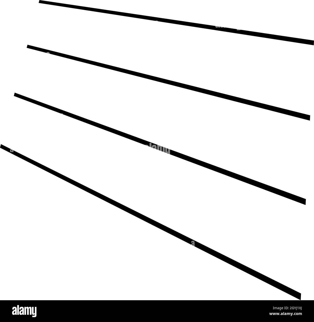 3D straight, parallel dynamic irregular lines, stripes element. Action ...