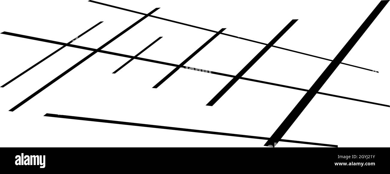 3d spatial grid, mesh, grating and lattice abstract geometric shape ...