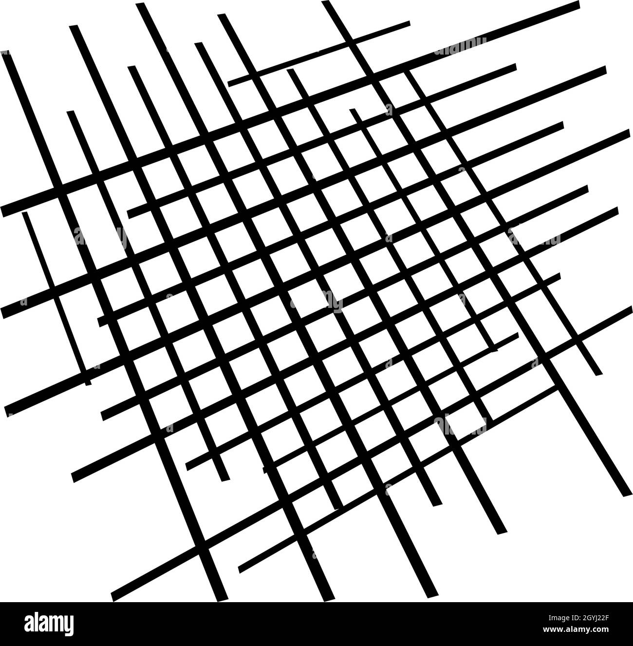 3d ,spatial grids, meshes. Interlace, interlocking, intersecting lines in perspective. Abstract ...