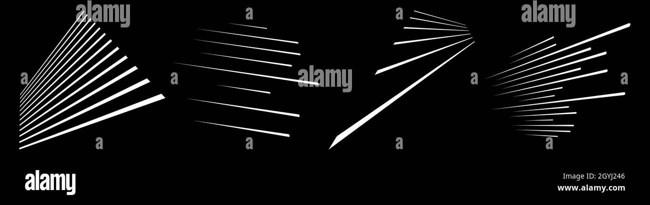 3D straight, parallel dynamic irregular lines, stripes element. Action ...