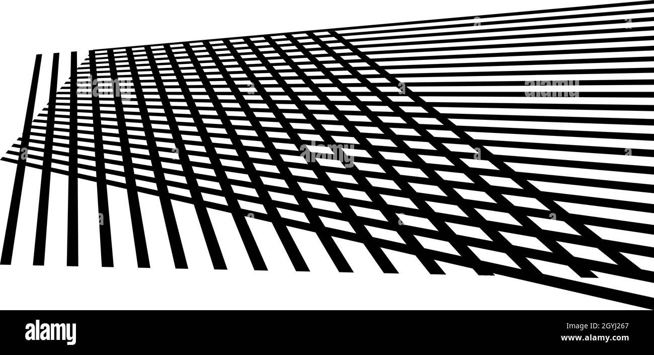 3d spatial grid, mesh, grating and lattice abstract geometric shape, element. Intersecting lines ...