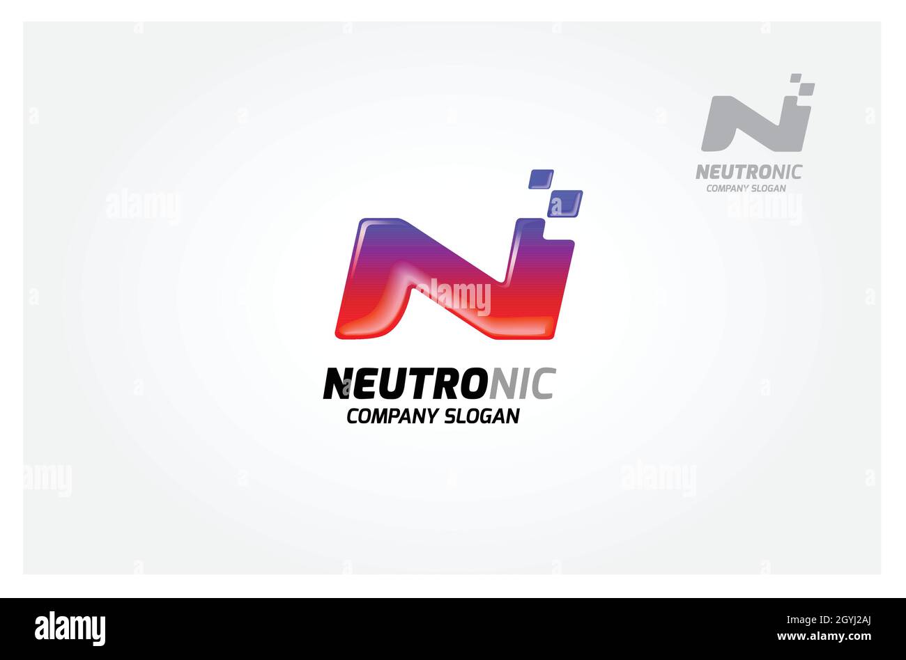 Neutronic Vector Logo Illustration. Business corporate letter N logo ...