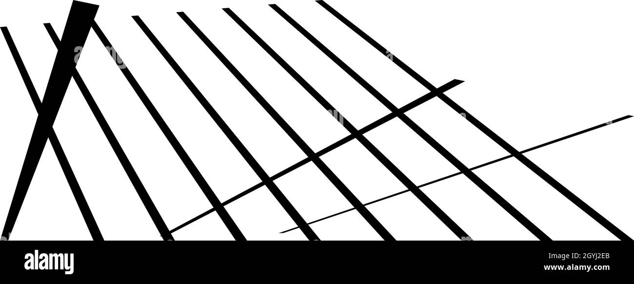 3d spatial grid, mesh, grating and lattice abstract geometric shape ...