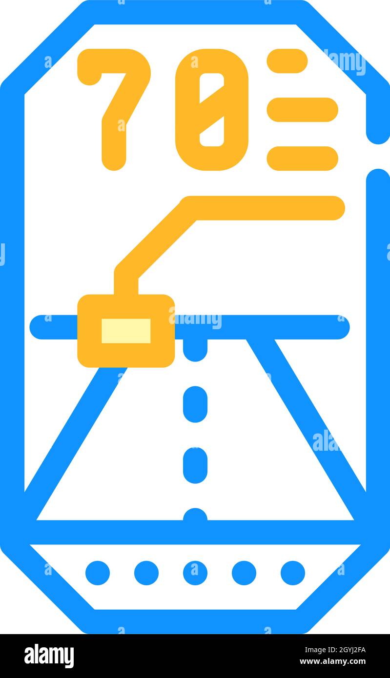 road lidar viewfinder color icon vector illustration Stock Vector Image ...