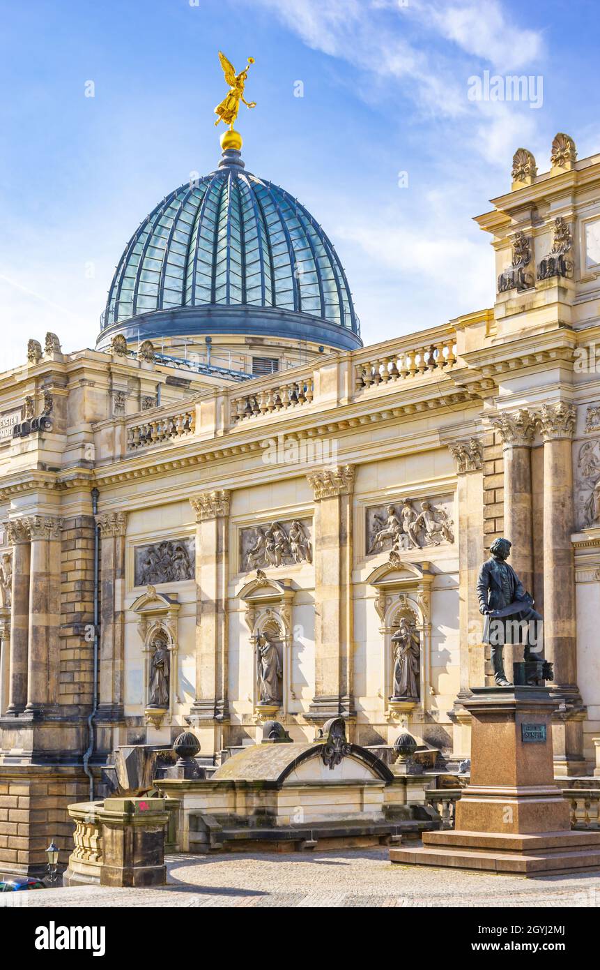 Dresden, Saxony, Germany: Lipsius Building of the Academy of Fine Arts ...