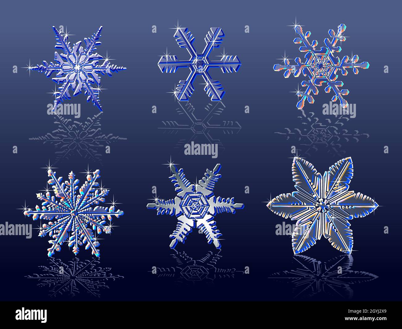 Vector real snowflakes illustration Available EPS-8 vector format ...