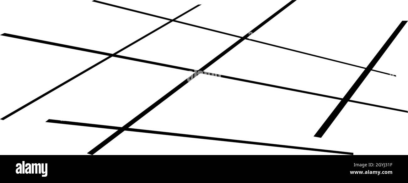 3d spatial grid, mesh, grating and lattice abstract geometric shape, element. Intersecting lines ...
