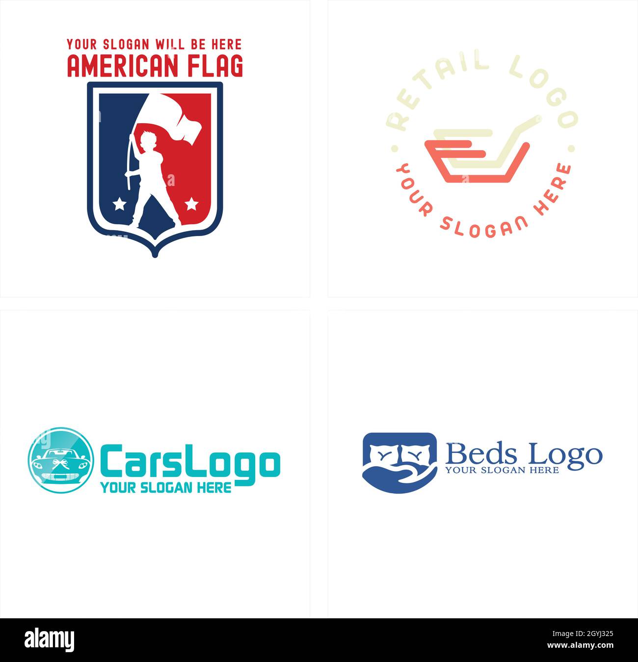 Set of logo design retail business Stock Vector Image & Art - Alamy