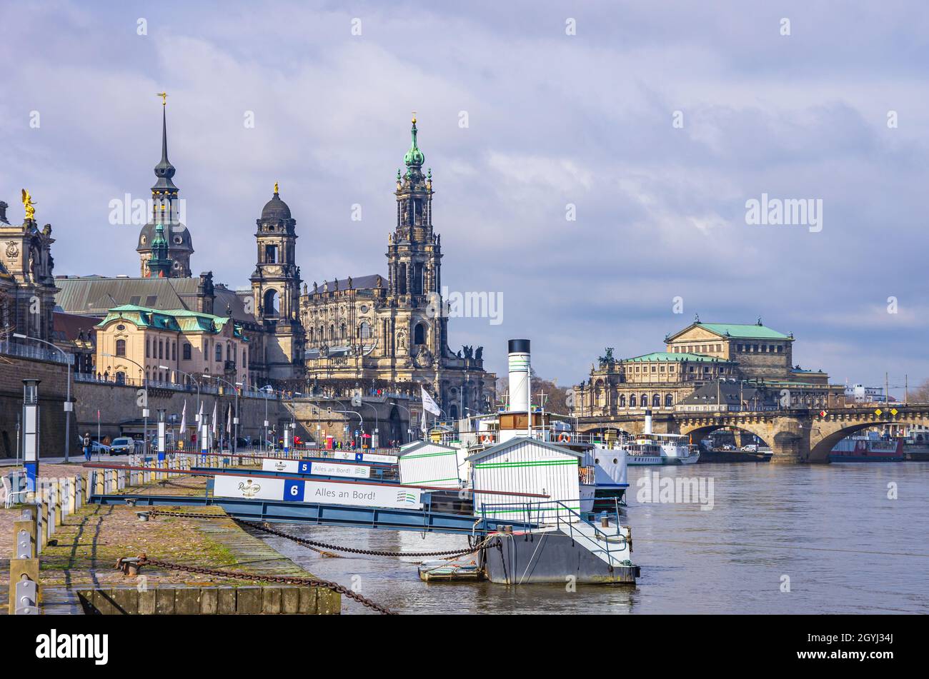 Dresden, Saxony, Germany: The historic Old Town scenery showing ...