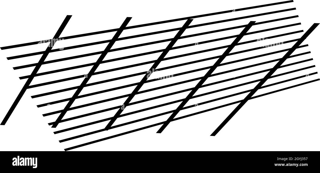 3d spatial grid, mesh, grating and lattice abstract geometric shape, element. Intersecting lines ...