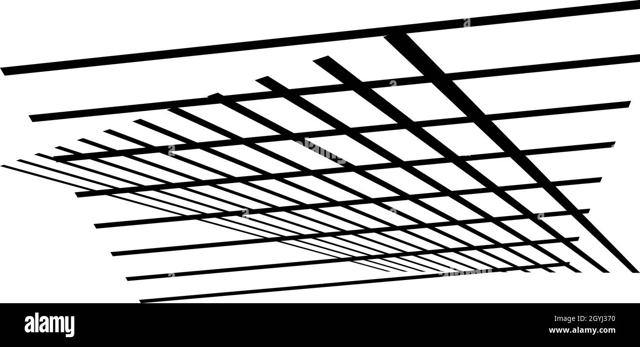3d spatial grid, mesh, grating and lattice abstract geometric shape ...