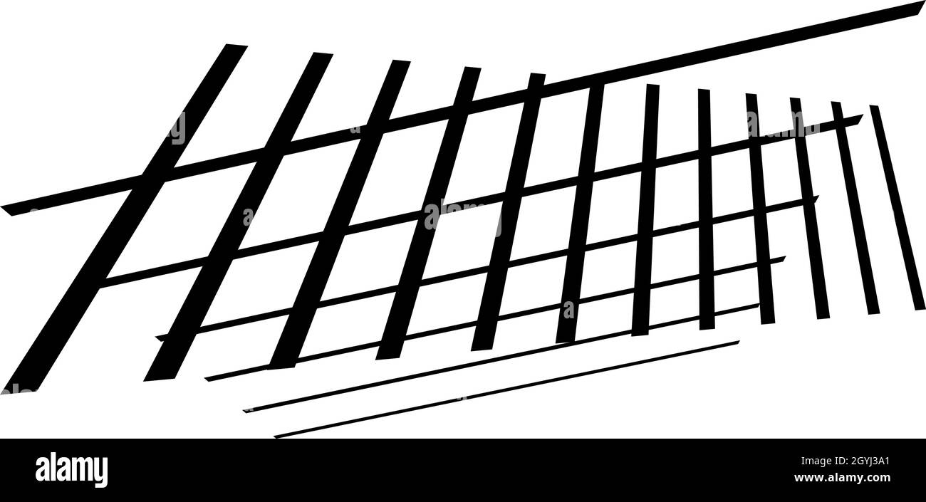 3d spatial grid, mesh, grating and lattice abstract geometric shape ...