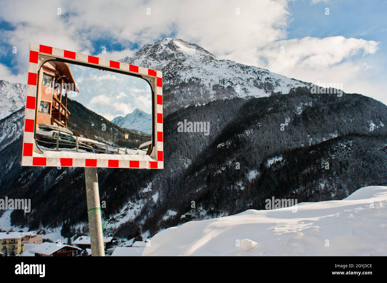 Soelden ski resort in the winter daytime Stock Photo - Alamy