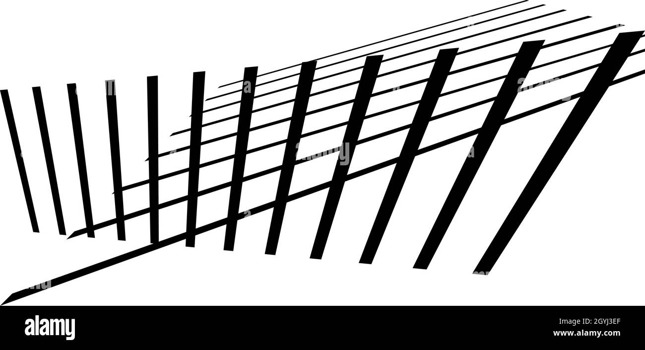 3d spatial grid, mesh, grating and lattice abstract geometric shape ...