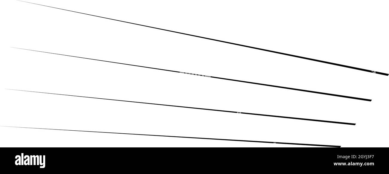 3D straight, parallel dynamic irregular lines, stripes element. Action ...