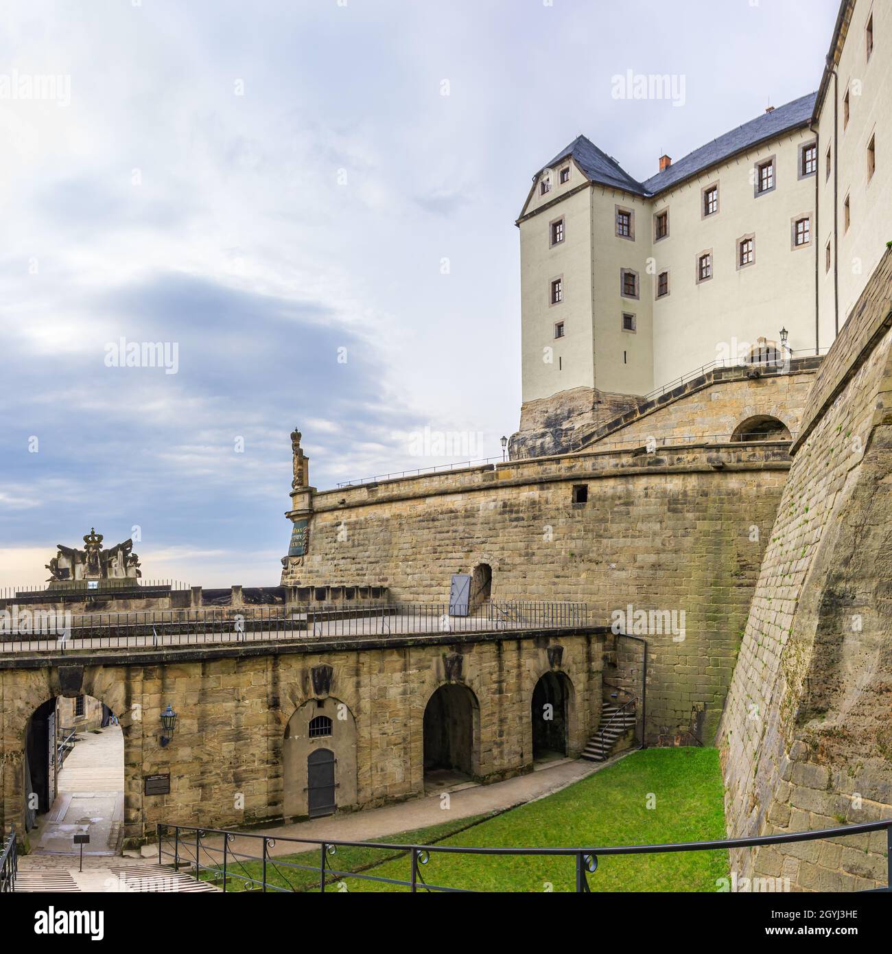 Königstein Fortress, Saxony, Germany: The construction of the Moat ...