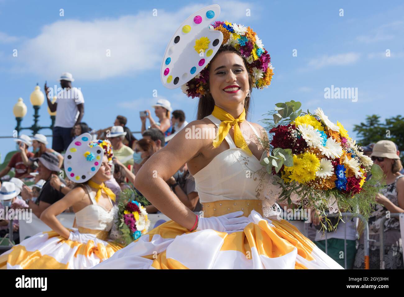 Parade of Madeira Flower Festival, know as Festa da flor, in Funchal ...