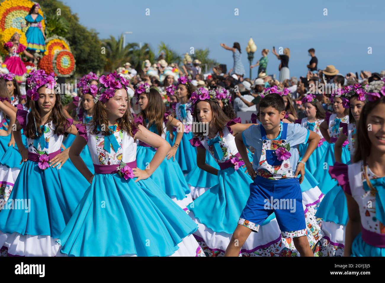 Parade of Madeira Flower Festival, know as Festa da flor, in Funchal ...