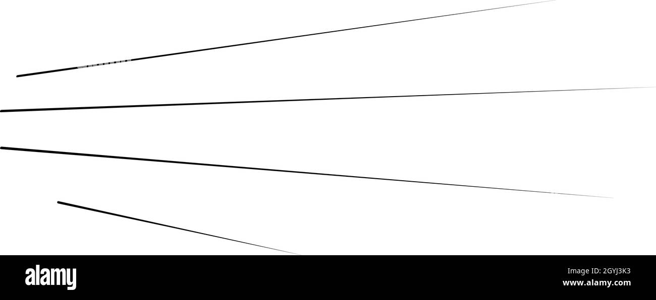 3D straight, parallel dynamic irregular lines, stripes element. Action ...
