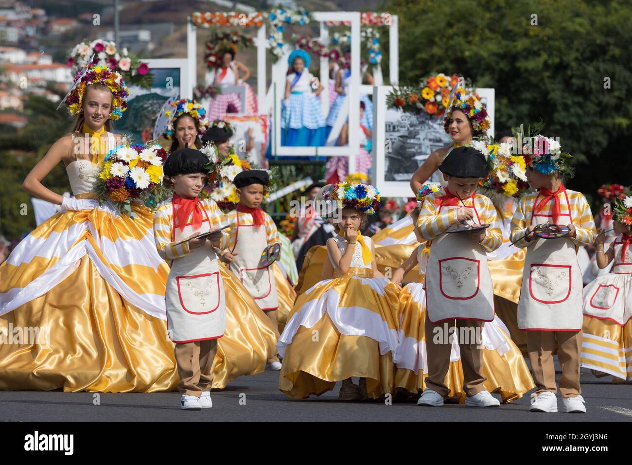 Parade of Madeira Flower Festival, know as Festa da flor, in Funchal ...