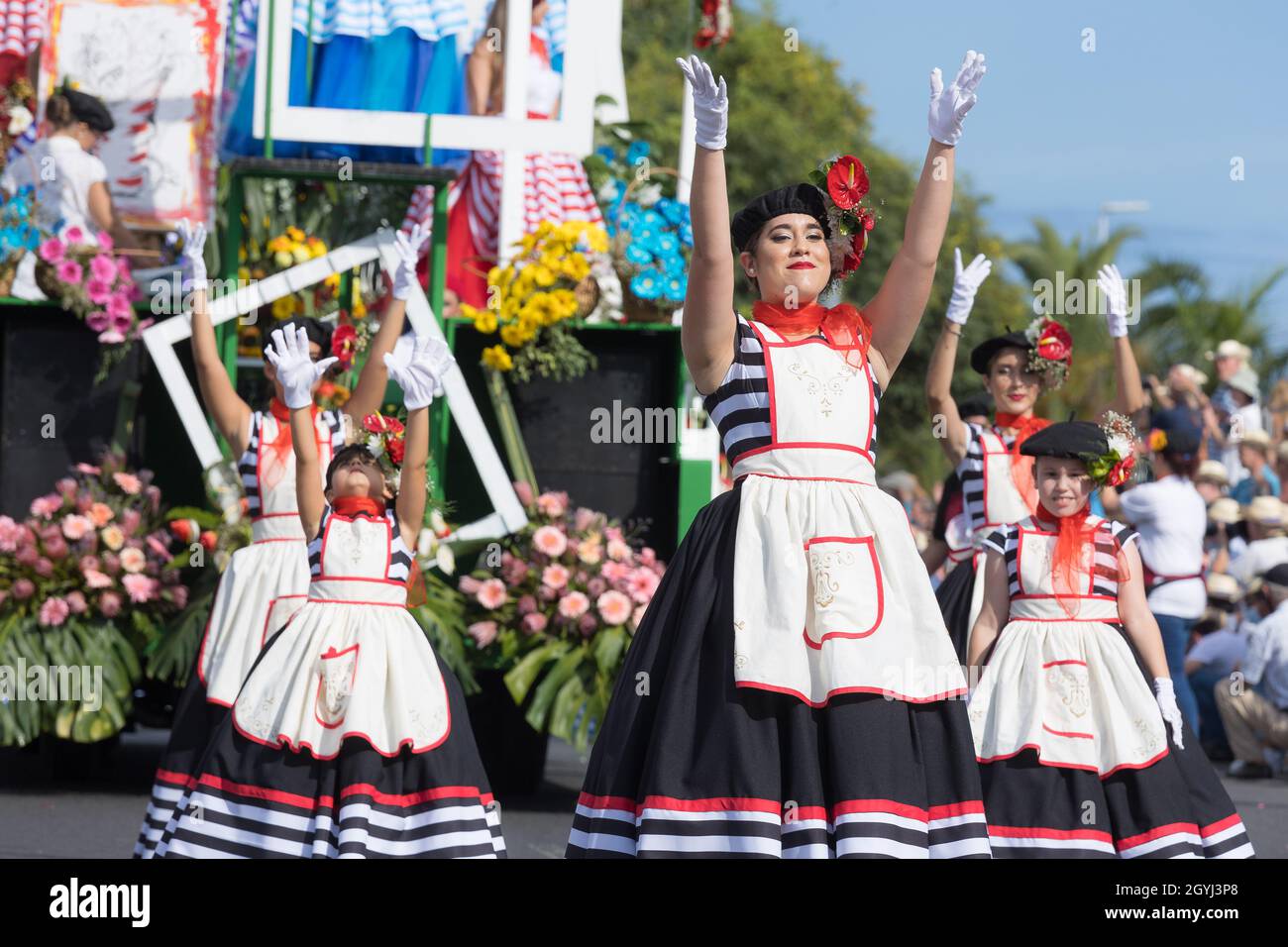 Parade of Madeira Flower Festival, know as Festa da flor, in Funchal ...
