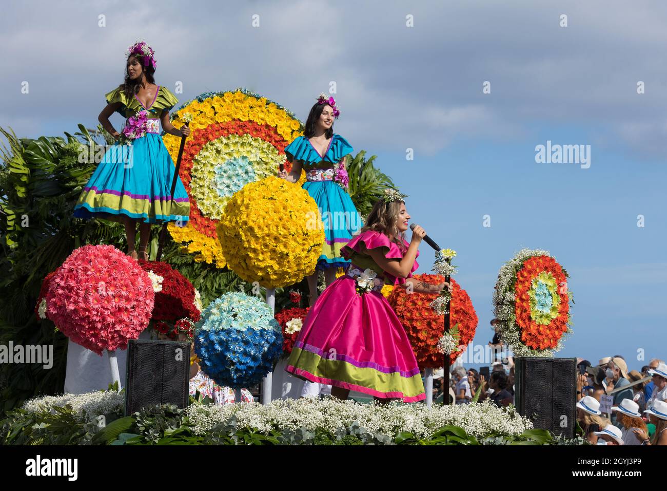 Parade of Madeira Flower Festival, know as Festa da flor, in Funchal ...