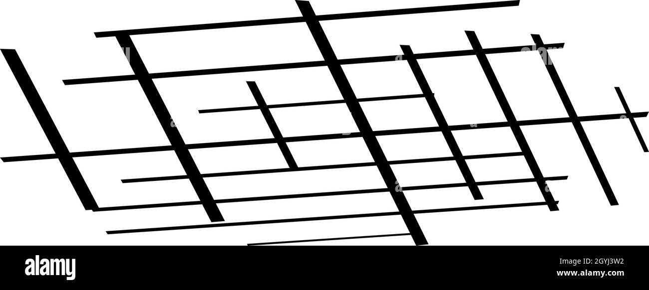 3d spatial grid, mesh, grating and lattice abstract geometric shape ...