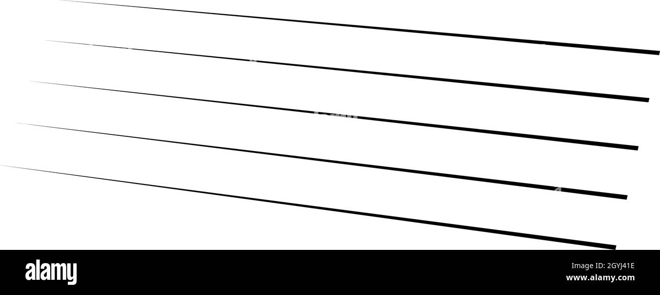 3D straight, parallel dynamic irregular lines, stripes element. Action ...
