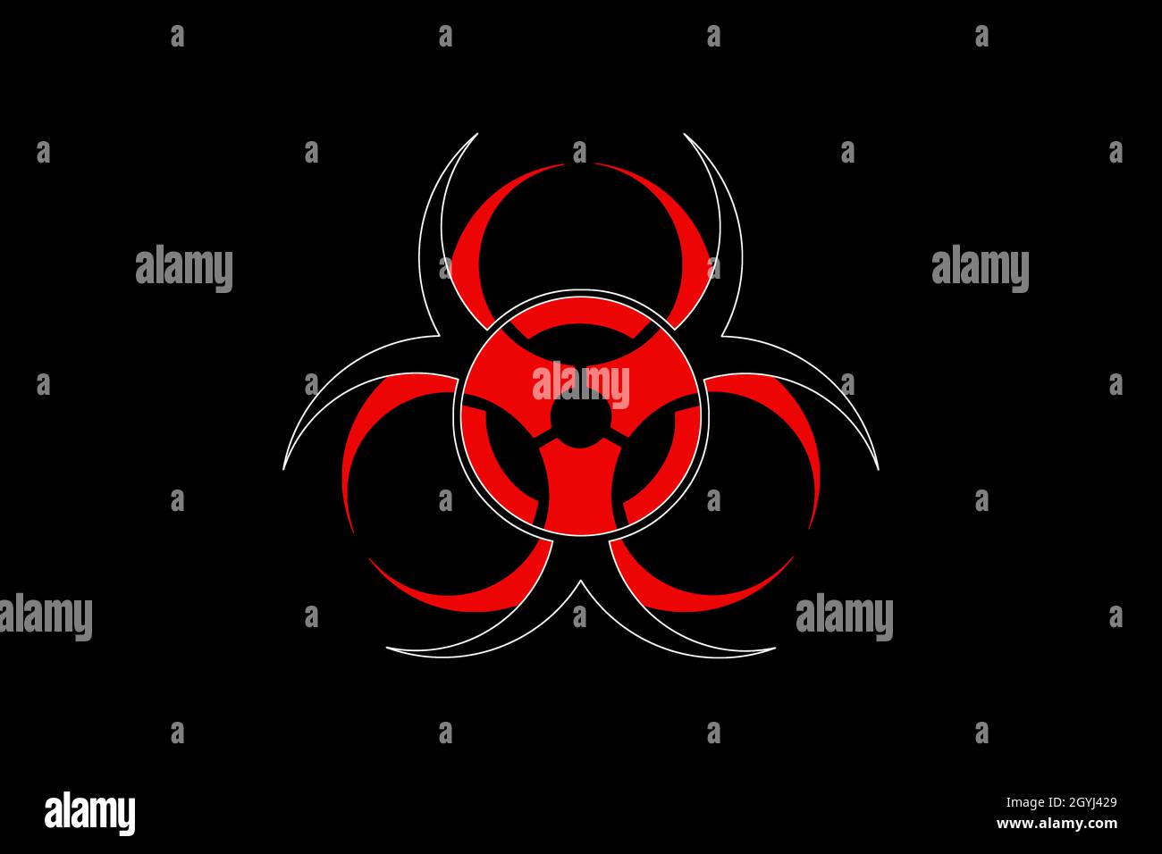 Red Biohazard Logo