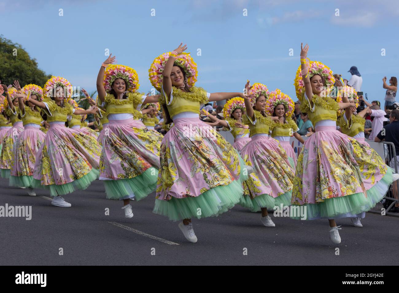 Parade of Madeira Flower Festival, know as Festa da flor, in Funchal ...