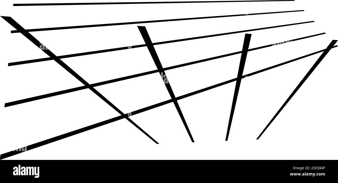 3d spatial grid, mesh, grating and lattice abstract geometric shape, element. Intersecting lines ...