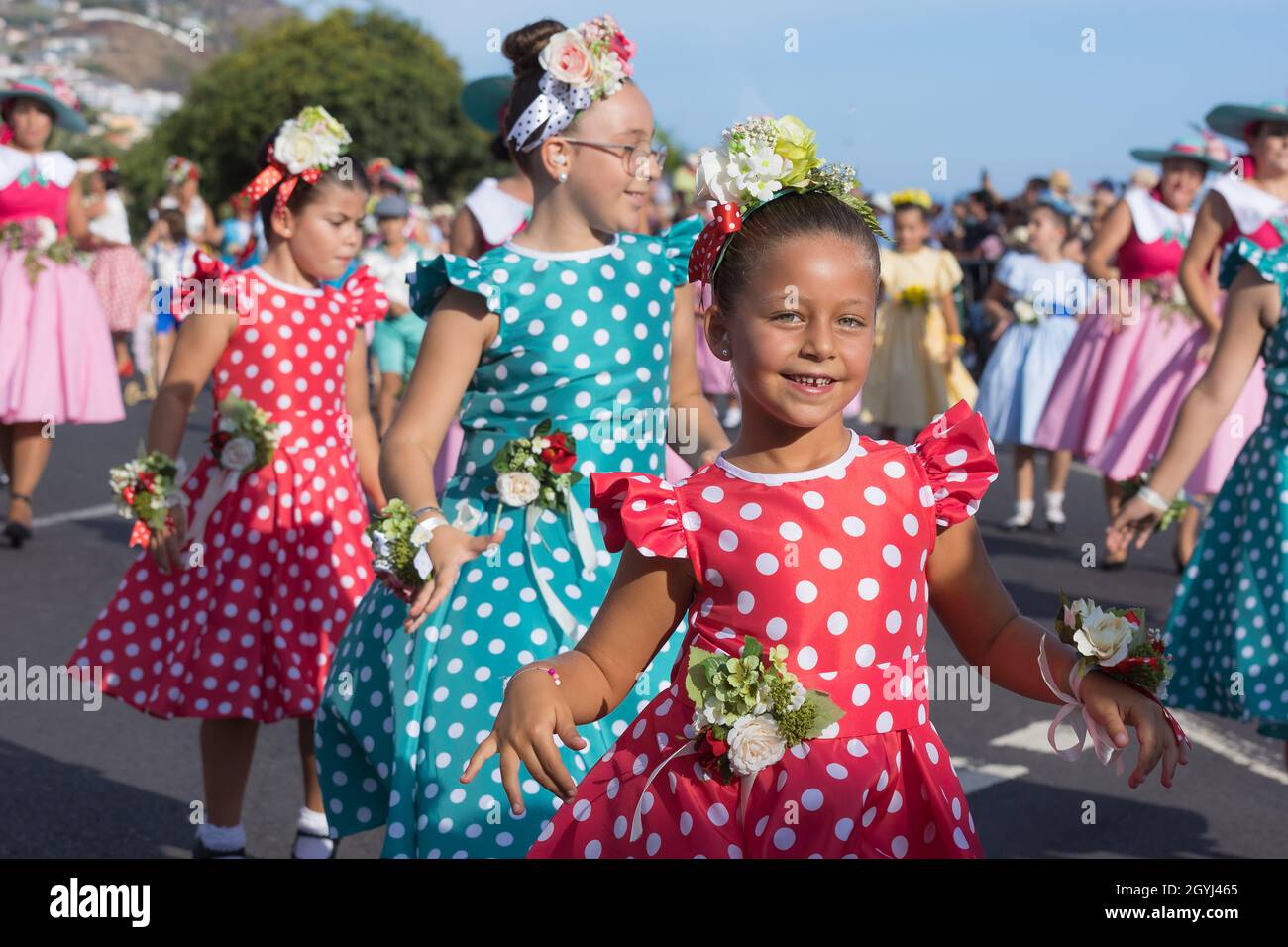 Parade of Madeira Flower Festival, know as Festa da flor, in Funchal ...