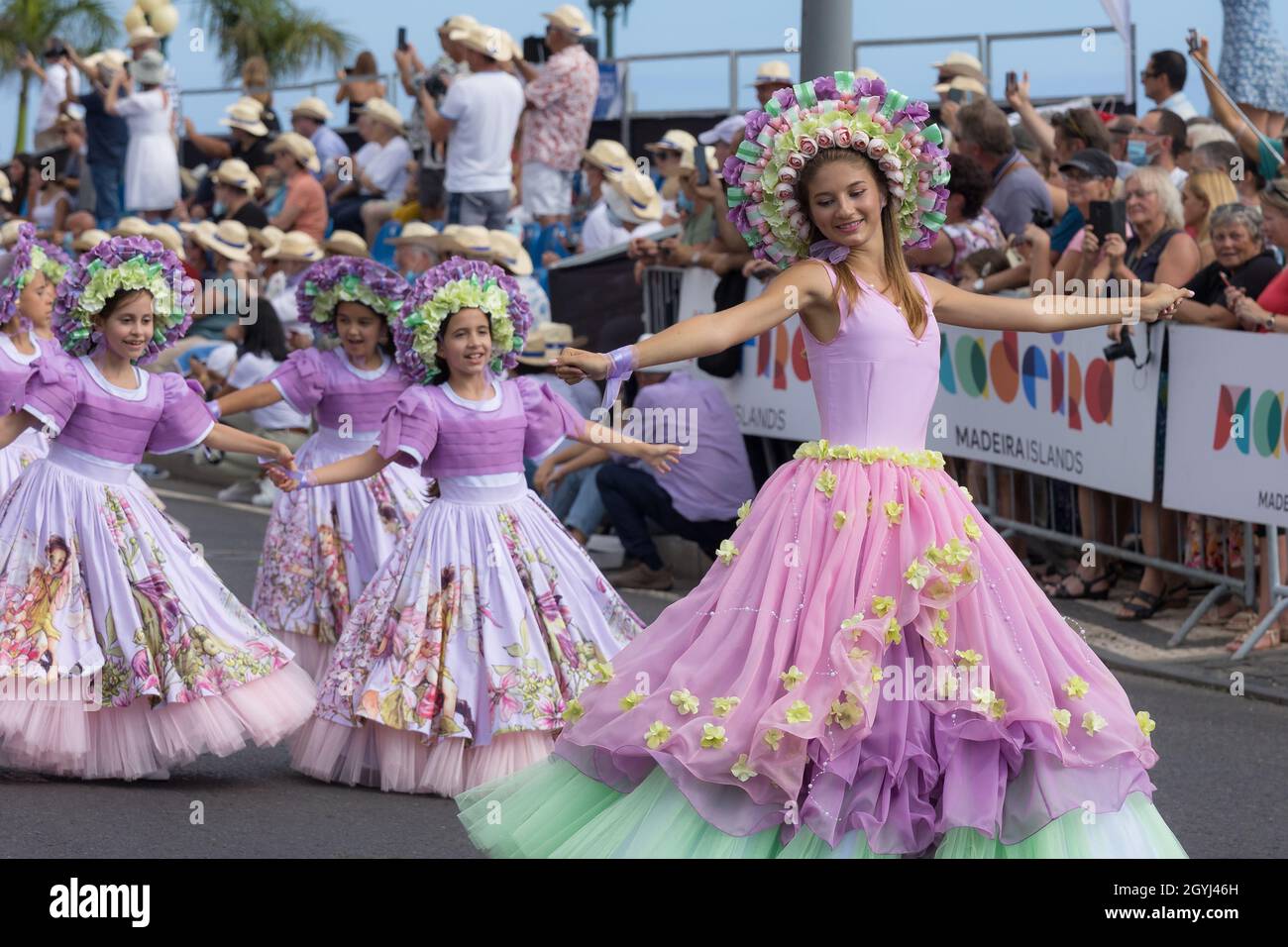Parade of Madeira Flower Festival, know as Festa da flor, in Funchal ...