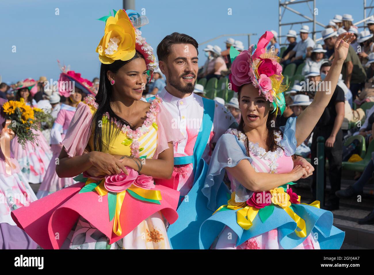 Parade of Madeira Flower Festival, know as Festa da flor, in Funchal ...