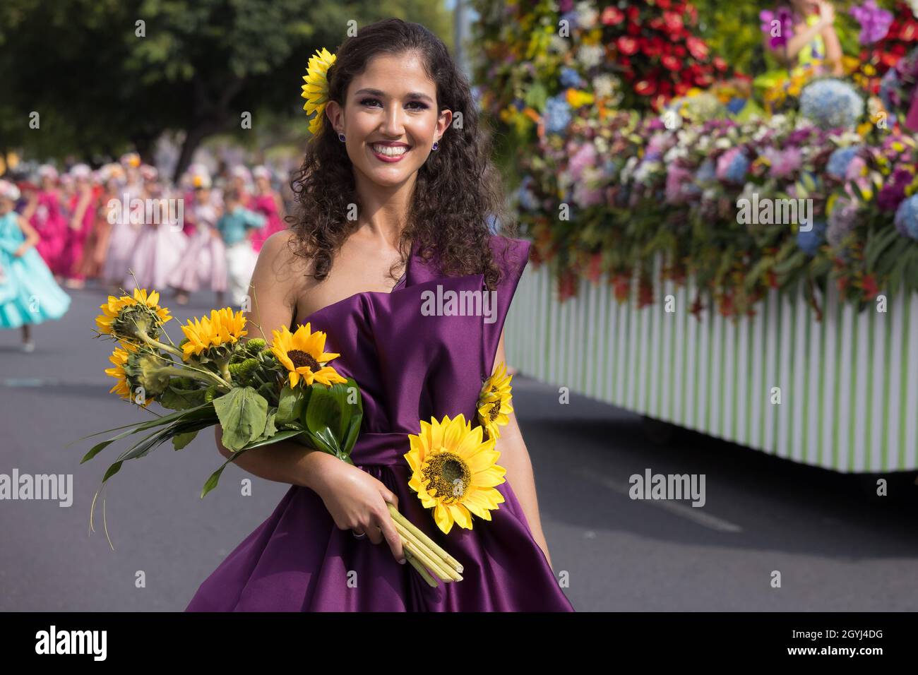 Parade of Madeira Flower Festival, know as Festa da flor, in Funchal ...