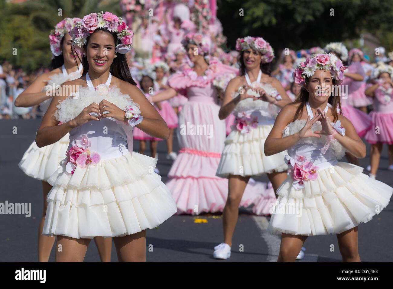 Parade of Madeira Flower Festival, know as Festa da flor, in Funchal ...