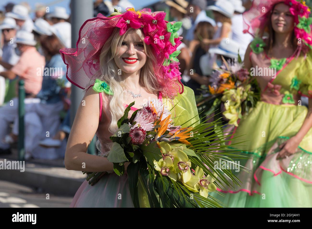 Parade of Madeira Flower Festival, know as Festa da flor, in Funchal ...