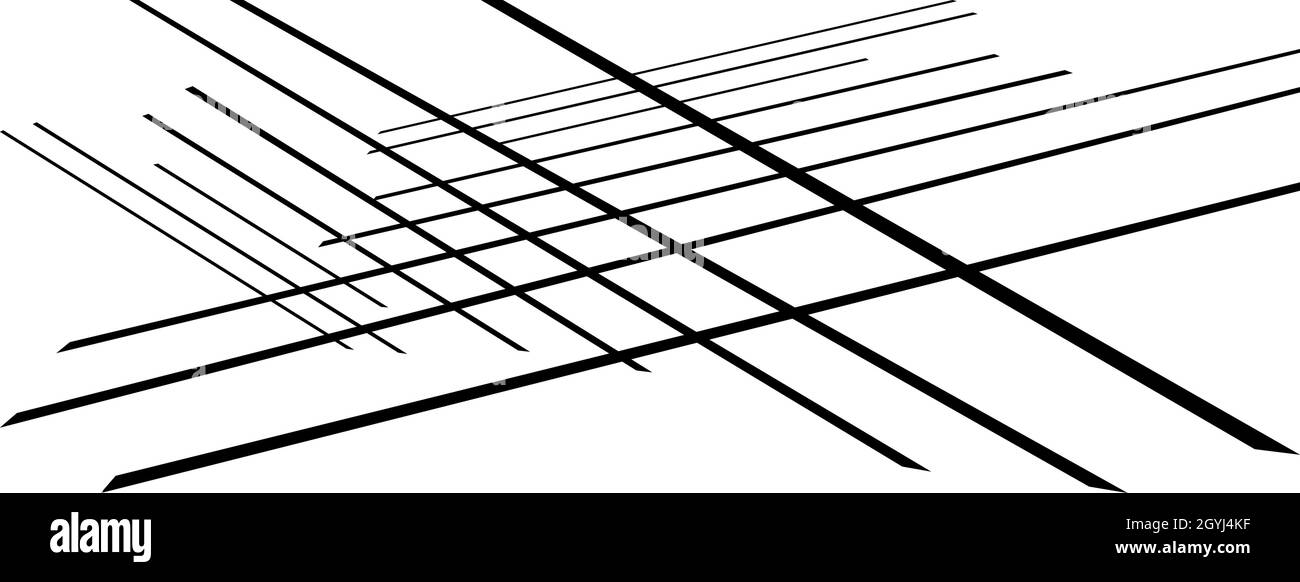 3d spatial grid, mesh, grating and lattice abstract geometric shape, element. Intersecting lines ...