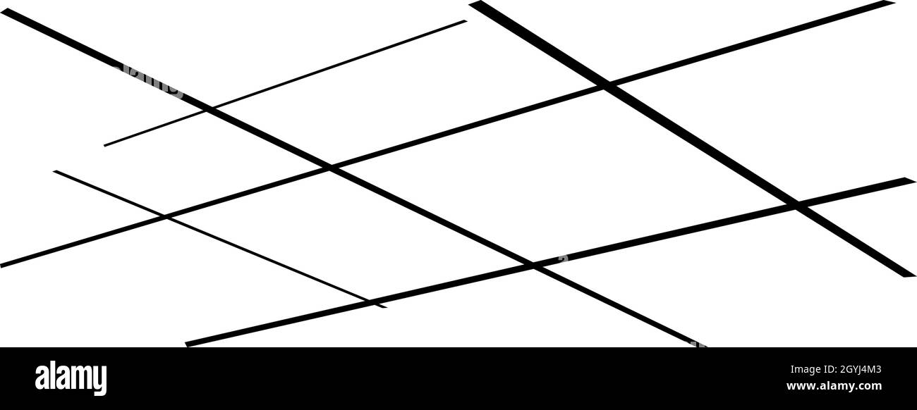 3d spatial grid, mesh, grating and lattice abstract geometric shape, element. Intersecting lines ...