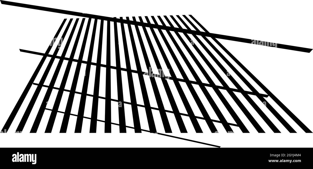 3d spatial grid, mesh, grating and lattice abstract geometric shape ...