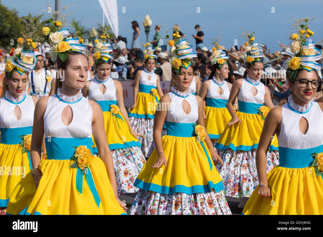 Parade of Madeira Flower Festival, know as Festa da flor, in Funchal ...