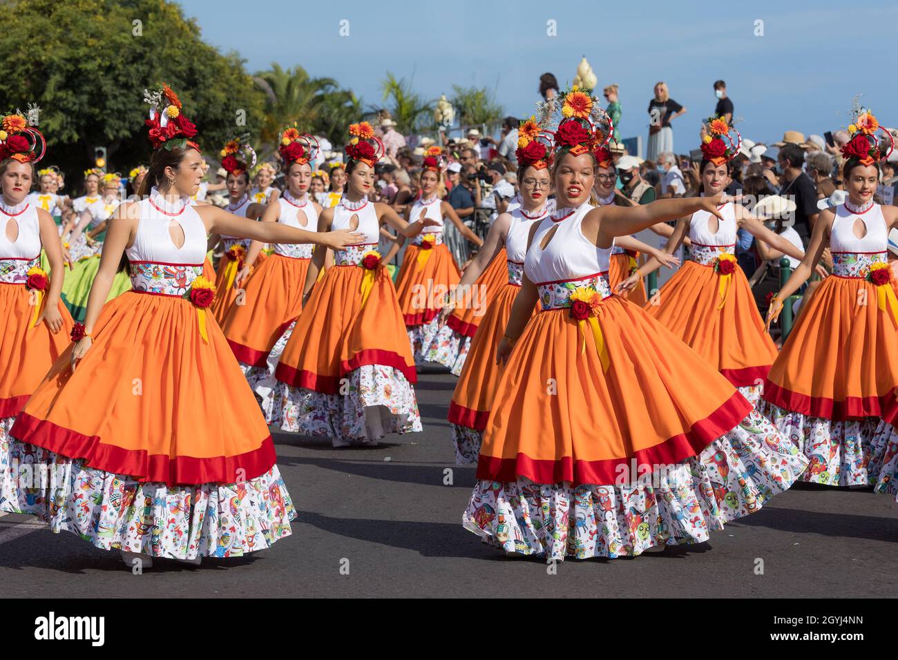 Parade of Madeira Flower Festival, know as Festa da flor, in Funchal ...